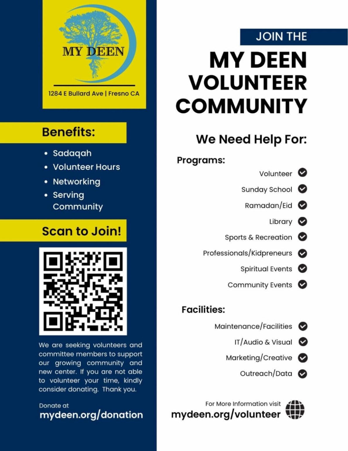Join the My Deen Volunteer Community - MY DEEN
